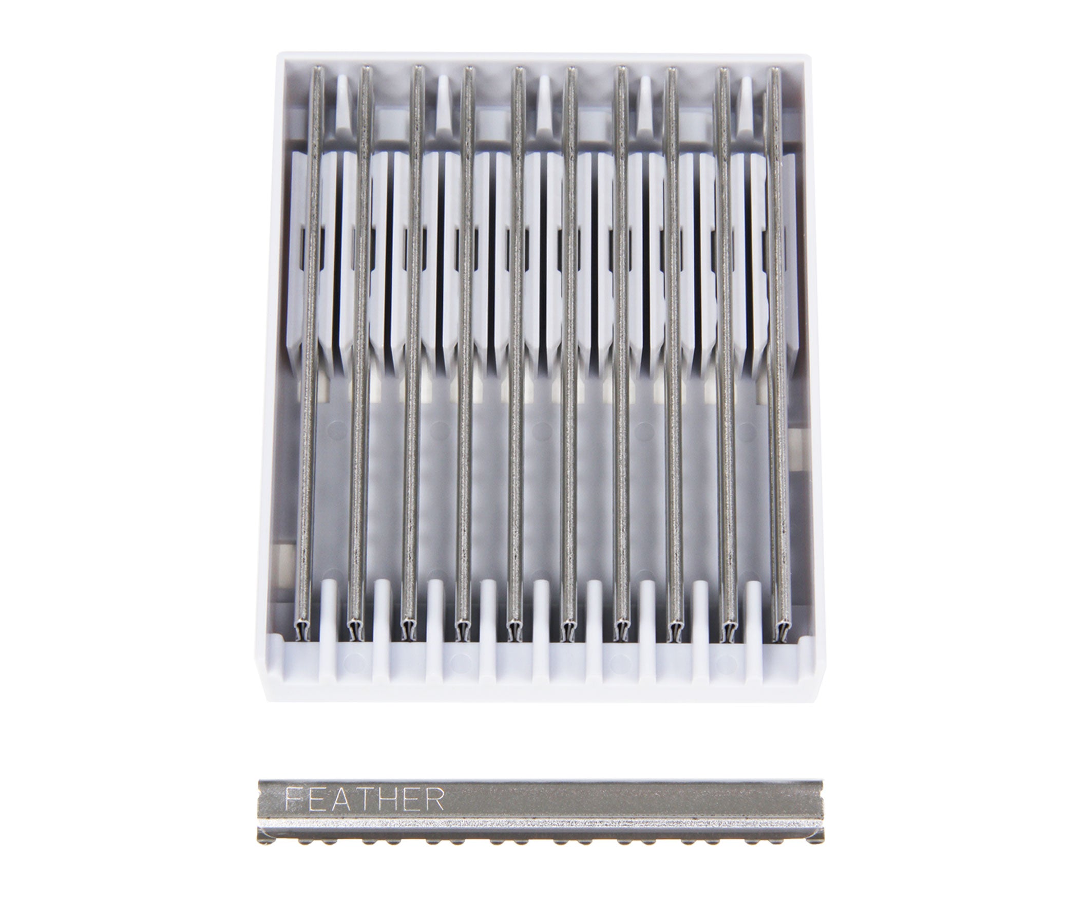 Feather Texturizing Blades - 10 Blade Dispenser – Ultimate Barber Supply