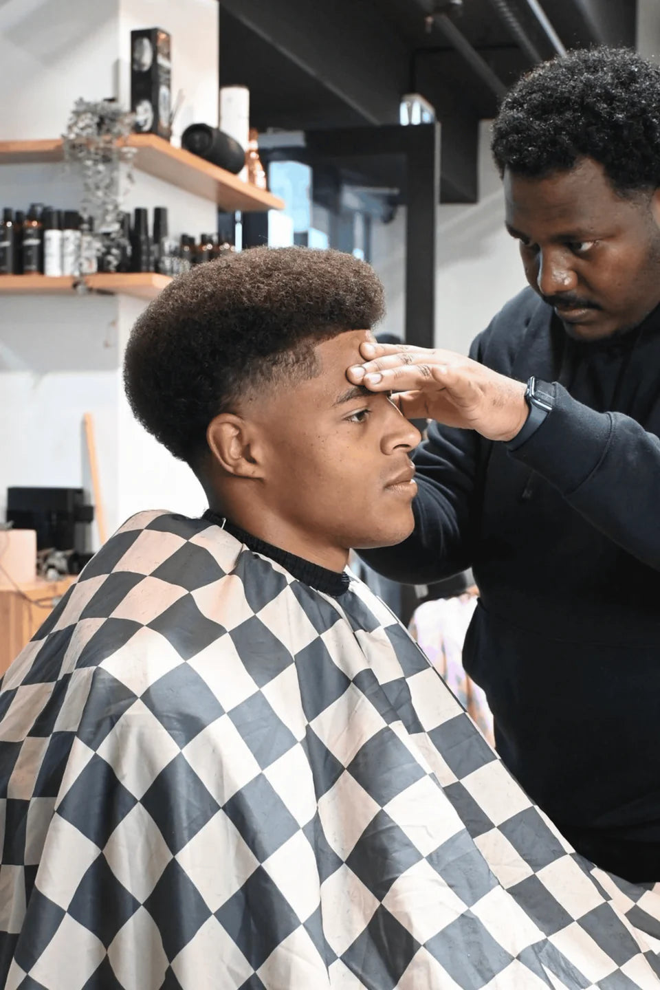 High Top Capes - Checker Barber Cape - Green – Ultimate Barber Supply